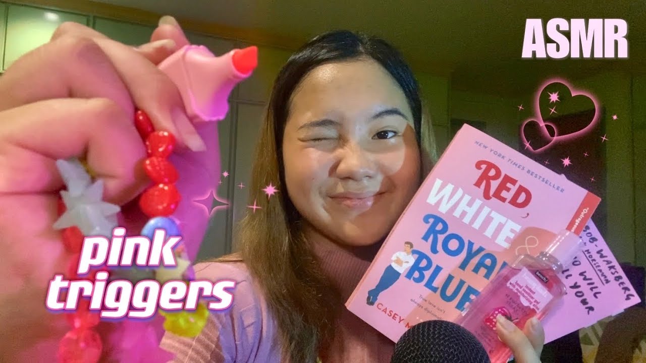 ASMR | FAST AND AGGRESSIVE PINK TRIGGERS 🌸🌷 | assortment, tapping ...