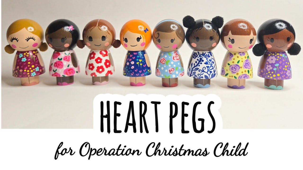 Heart Pegs for Operation Christmas Child - #HeartPegs -Simple Peg Dolls ...
