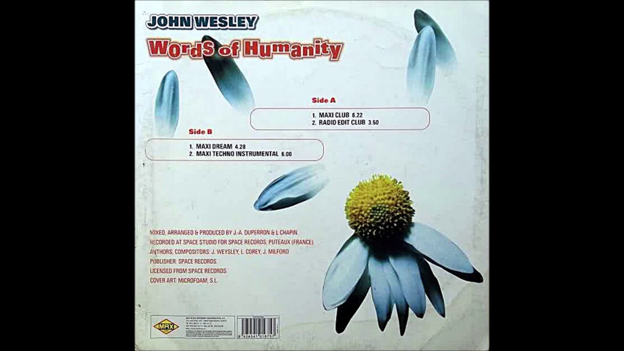 John Wesley B2 Words Of Humanity Maxi Techno Instrumental YouTube john-wesley-b2-words-of-humanity-maxi-techno-instrumental-youtube