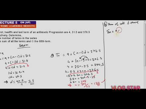 How to solve for the number of terms, sum and nth term of an AP series ...