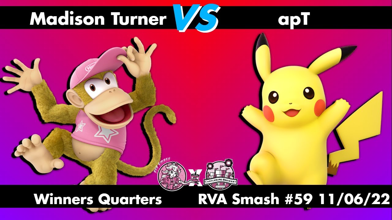RVA Smash #59: Madison Turner (Diddy Kong) vs apT (Pikachu) - Winners ...