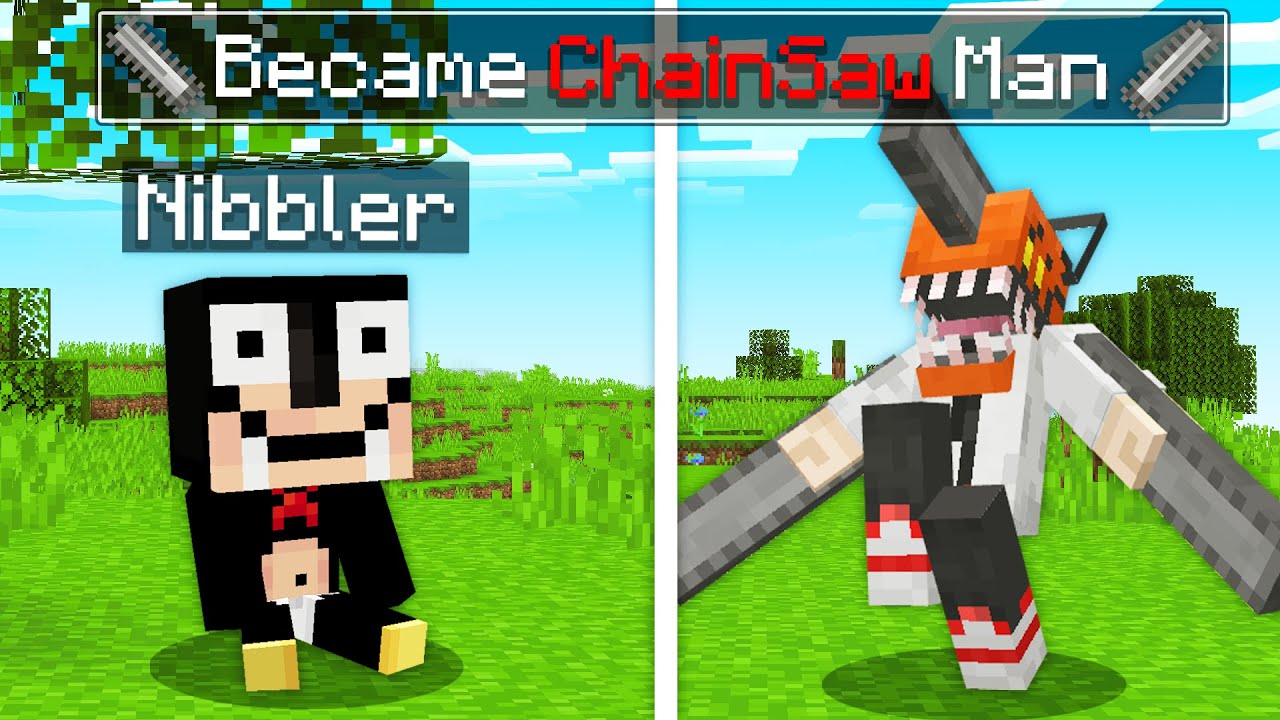 Nibbler and Fry BECAME CHAINSAW MAN DENJI - Minecraft Video Like Maizen ...