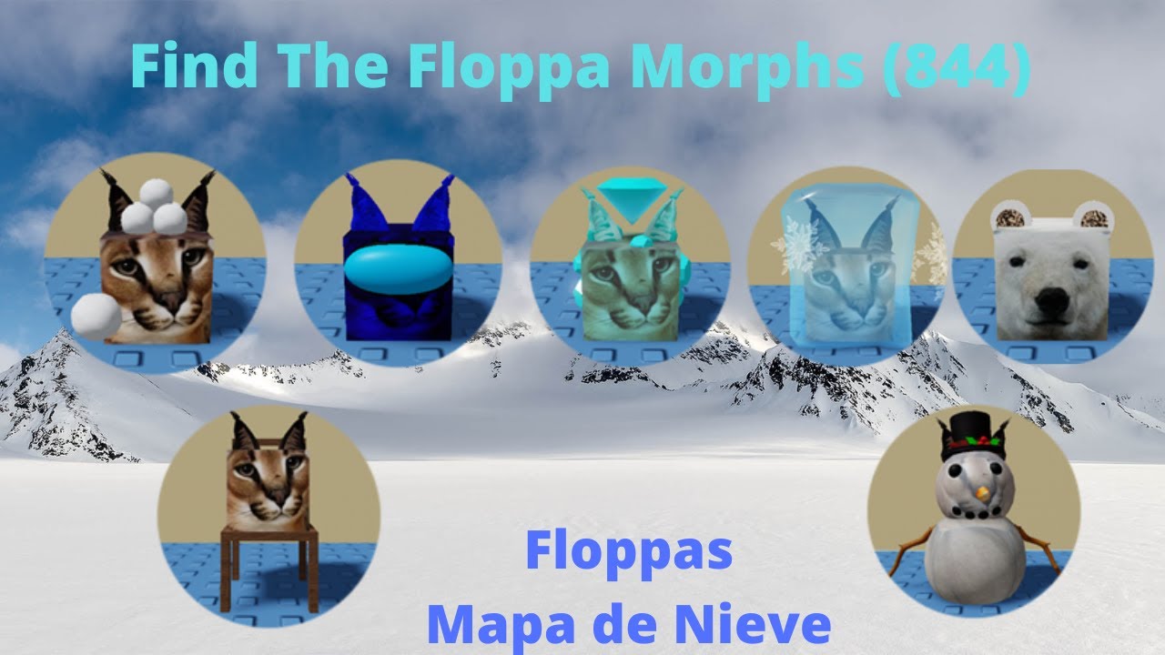 Como conseguir los Floppas del Mapa de Nieve - Find The Floppa Morphs ...