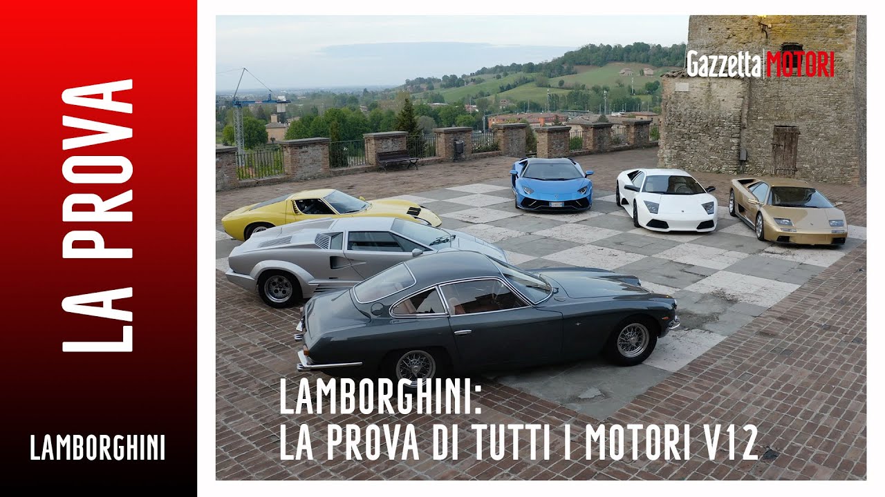 Lamborghini V12, la super prova di sei supercar | PROVA AUTO - YouTube