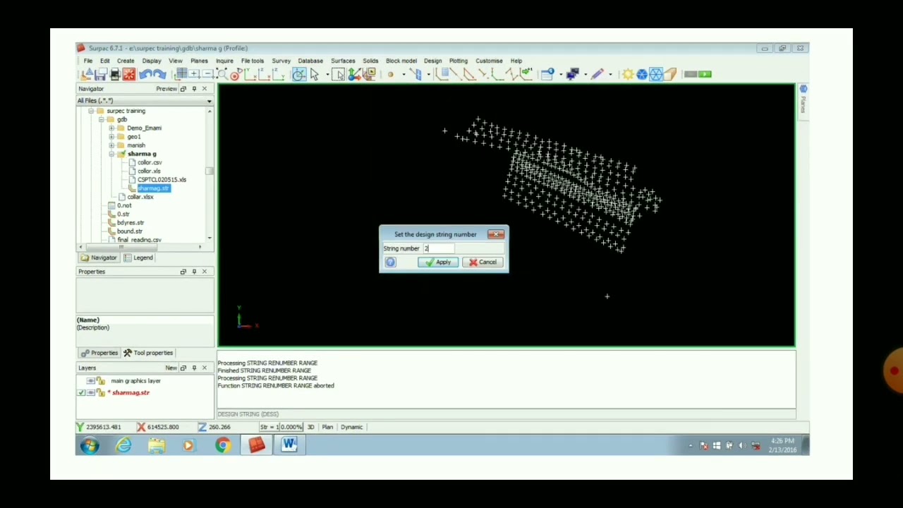 Surpac Chapter III A- Create DTM from CSV point file in Surpac. - YouTube