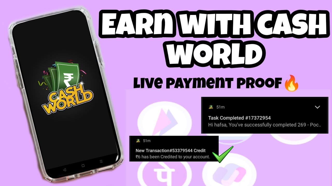 Cash world earning app 2023 | without investment 1400₹ per day best ...