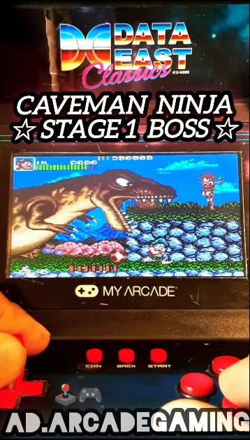 Caveman Ninja ☆ Stage 1 Boss - My Arcade Data East Classics - YouTube