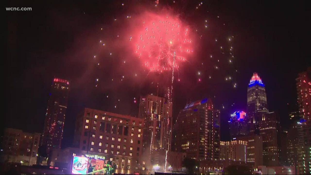 Fireworks light the night sky in Charlotte - YouTube
