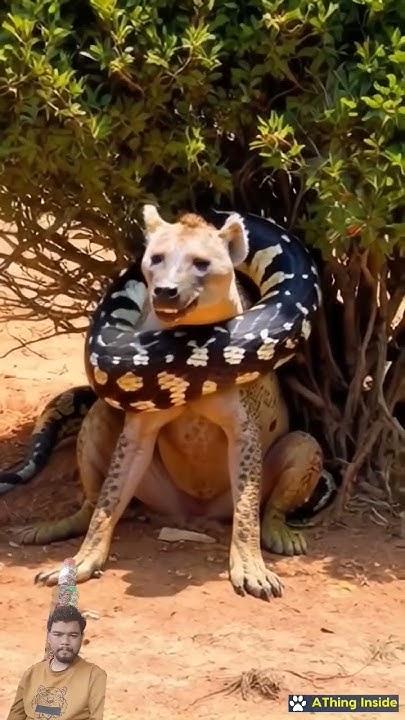 Giant python vs hyena #youtubeshorts #wildlife - YouTube