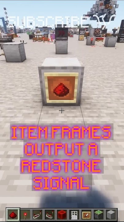 Read SIGNALS from ITEM FRAMES using a COMPARATOR! | Redstone with PsiVolt #minecraft #redstone ...