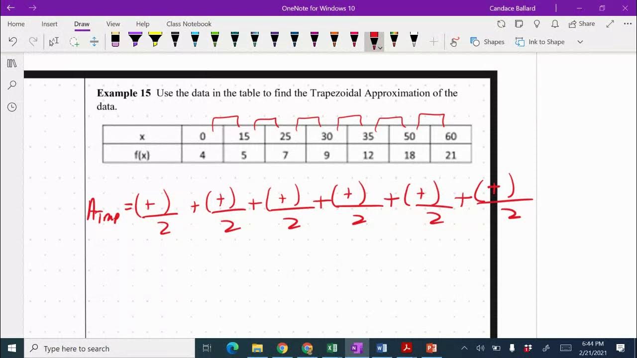 Calculus 6.1 & 6.2 Riemann Sums MRAM and Trapezoidal with Tables ...