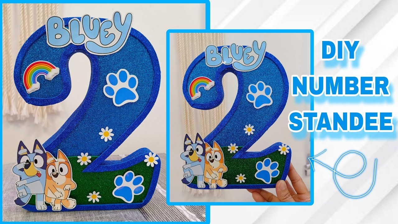 DIY NUMBER STANDEE | BLUEY - YouTube