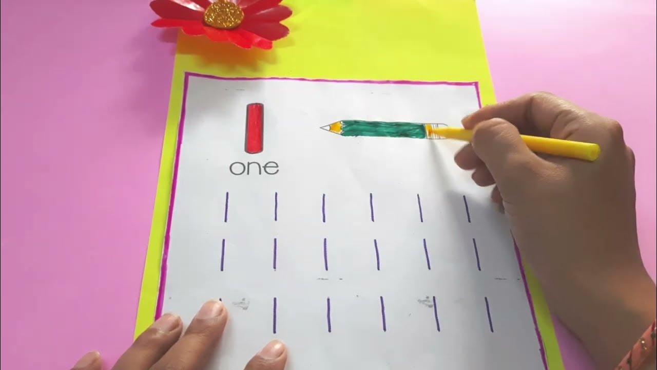 Lets write number 1| Number 1 writing || correct formation of number 1 ...