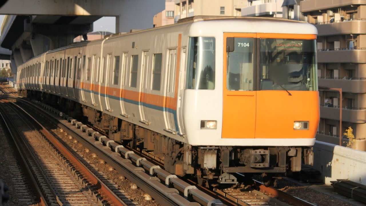 【フラット音あり】近鉄7000系7104F 朝潮橋到着 - YouTube