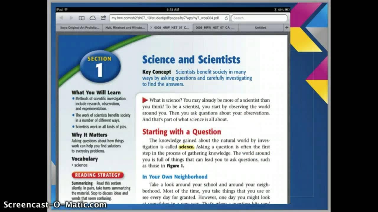Using Your 8th Grade Science Textbook - YouTube