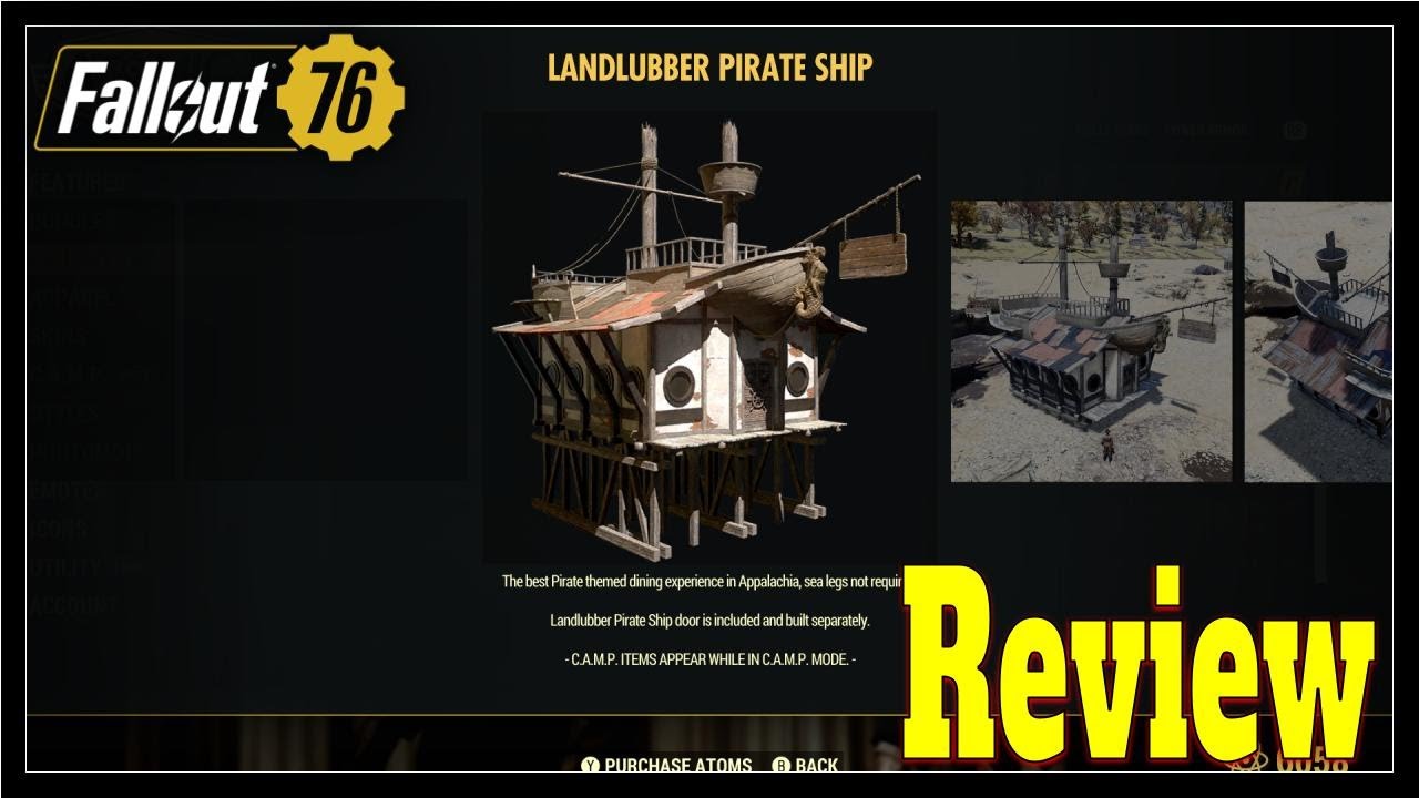 Fallout 76 Pirate Ship Set (Landlubber and Sea Leg Pirate Ship) Fallout ...