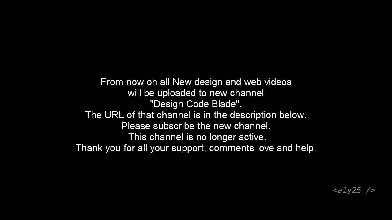 This channel no longer active and message and new channel - YouTube