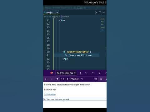 4 HTML snippets you might don't know || you must have to know this html snippets - YouTube
