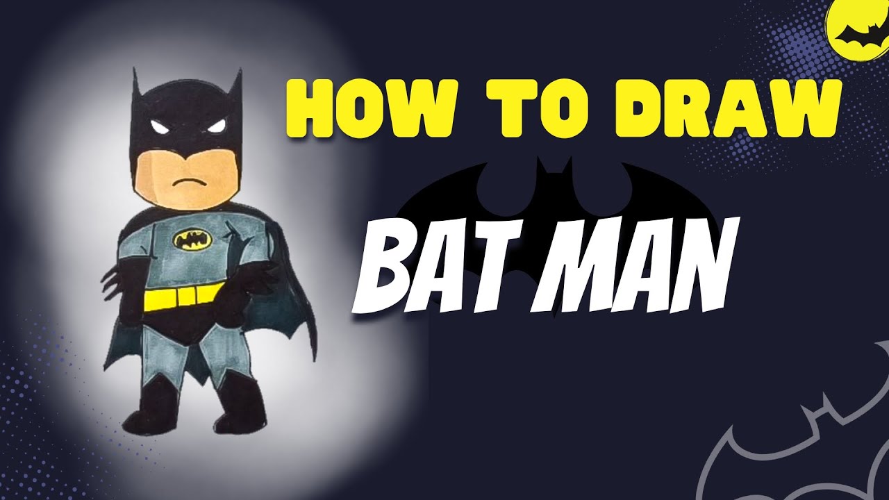 How To Draw Batman | How To Draw Cartoon Batman | How To Draw Batman ...