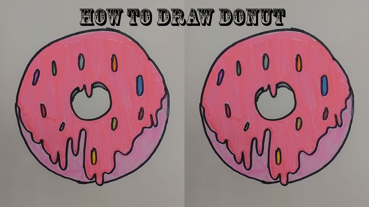 How To Draw Donut - Donut | Donut Easy Drawing - Easily Draw | How to ...