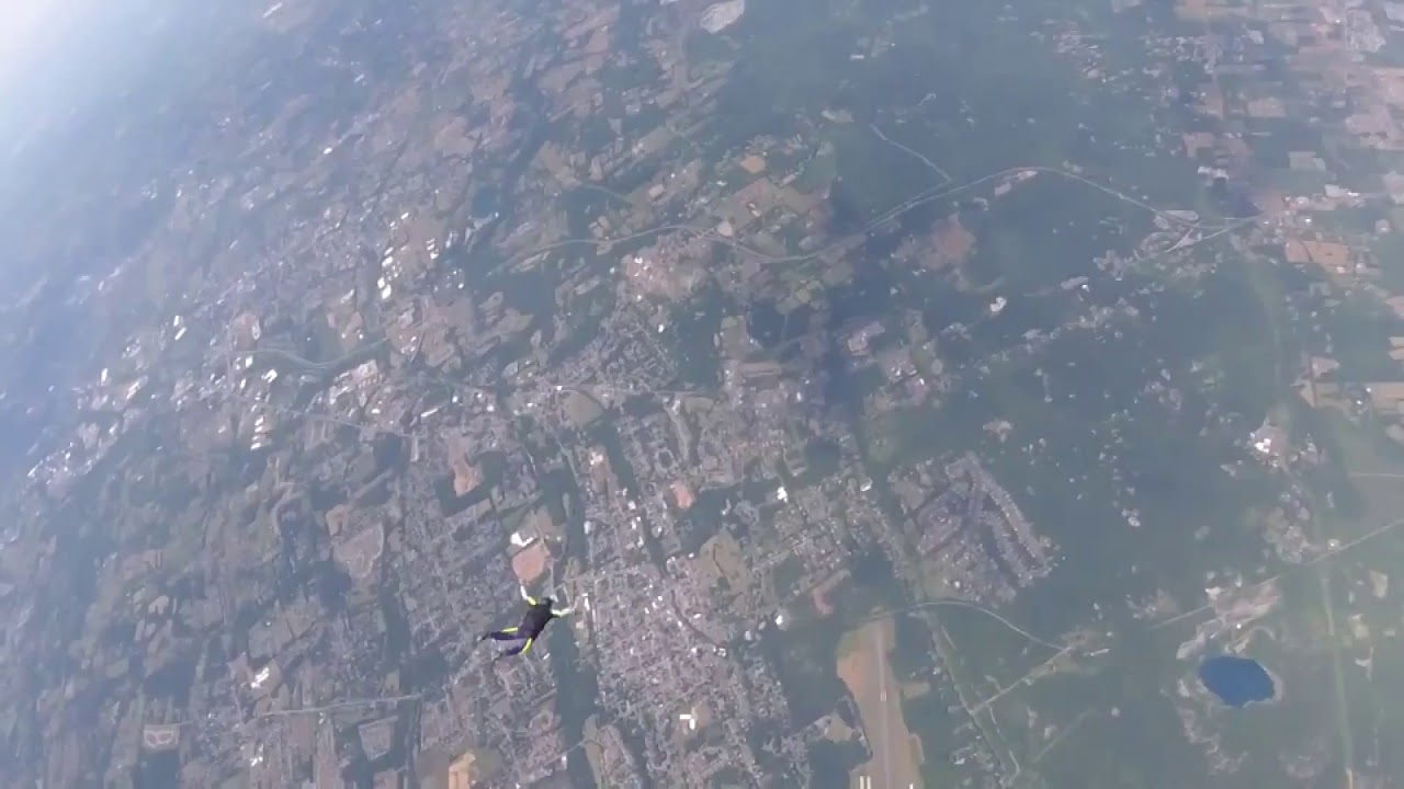 Skydiving front flip from airplane 15,000 ft slow motion - YouTube