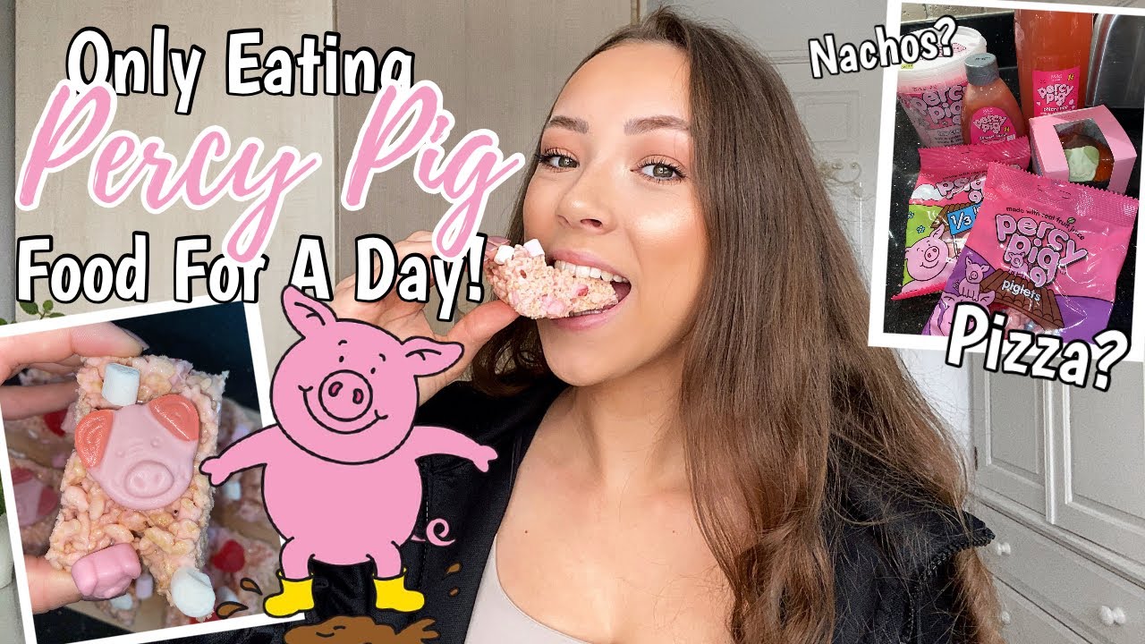 Only eating PERCY PIG FOOD for 24 HOURS!🐷 | ICE CREAM, SWEETS, M&S, TOY ...