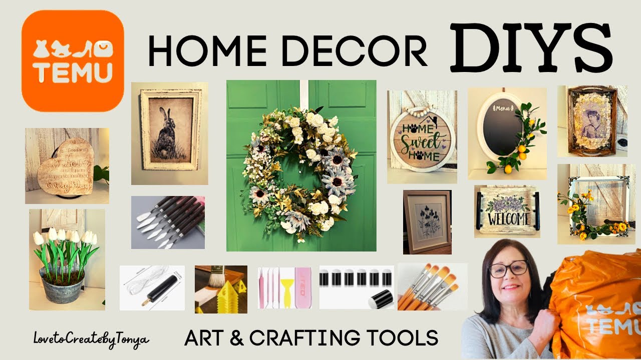TEMU Home Decor DIYS~ART & CRAFTING TOOLS~Is it Worth It?~90% OFF SALE ...