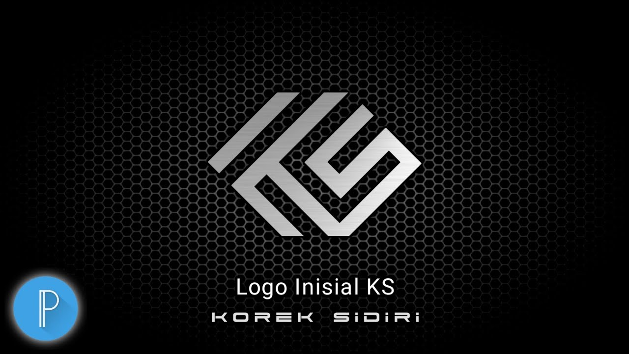 Cara membuat logo 2 huruf inisial KS | Pixellab Tutorial | Part 5 - YouTube