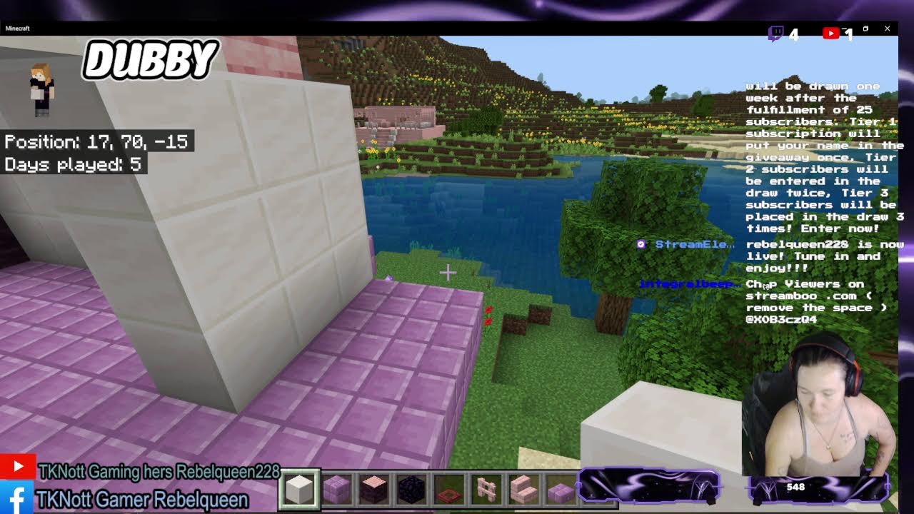 Minecraft Building!!!DUBBY GIVEAWAY for TWITCH Subs! - YouTube