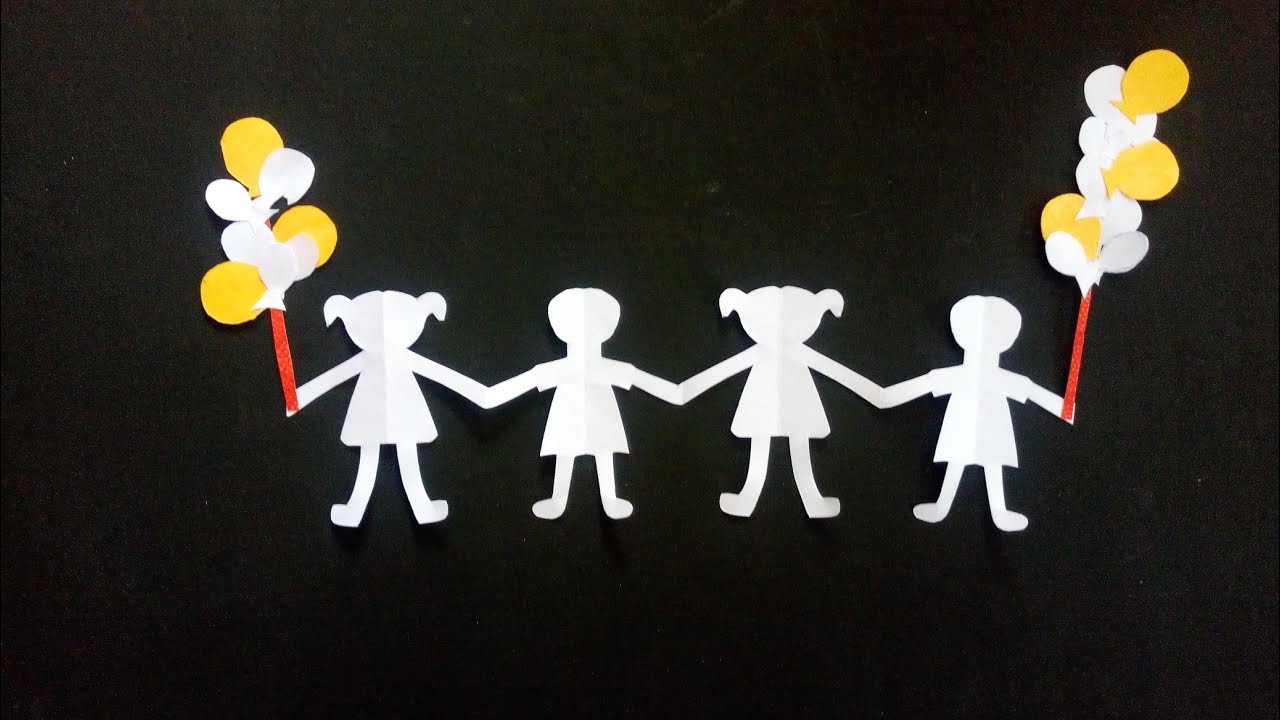 Children Day Craft ideas|Boy and Girl Paper Chain|Fashion with Jyoti ...