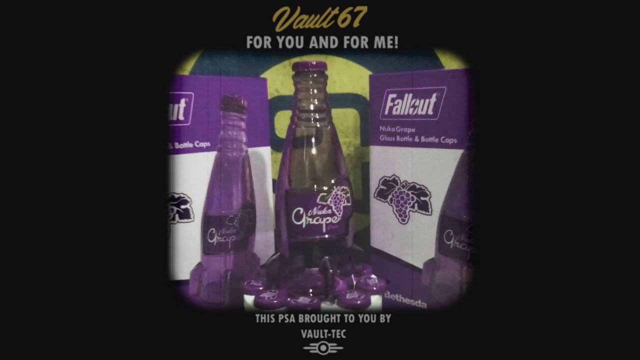 Nuka-Grape Glass Bottle and Caps - YouTube