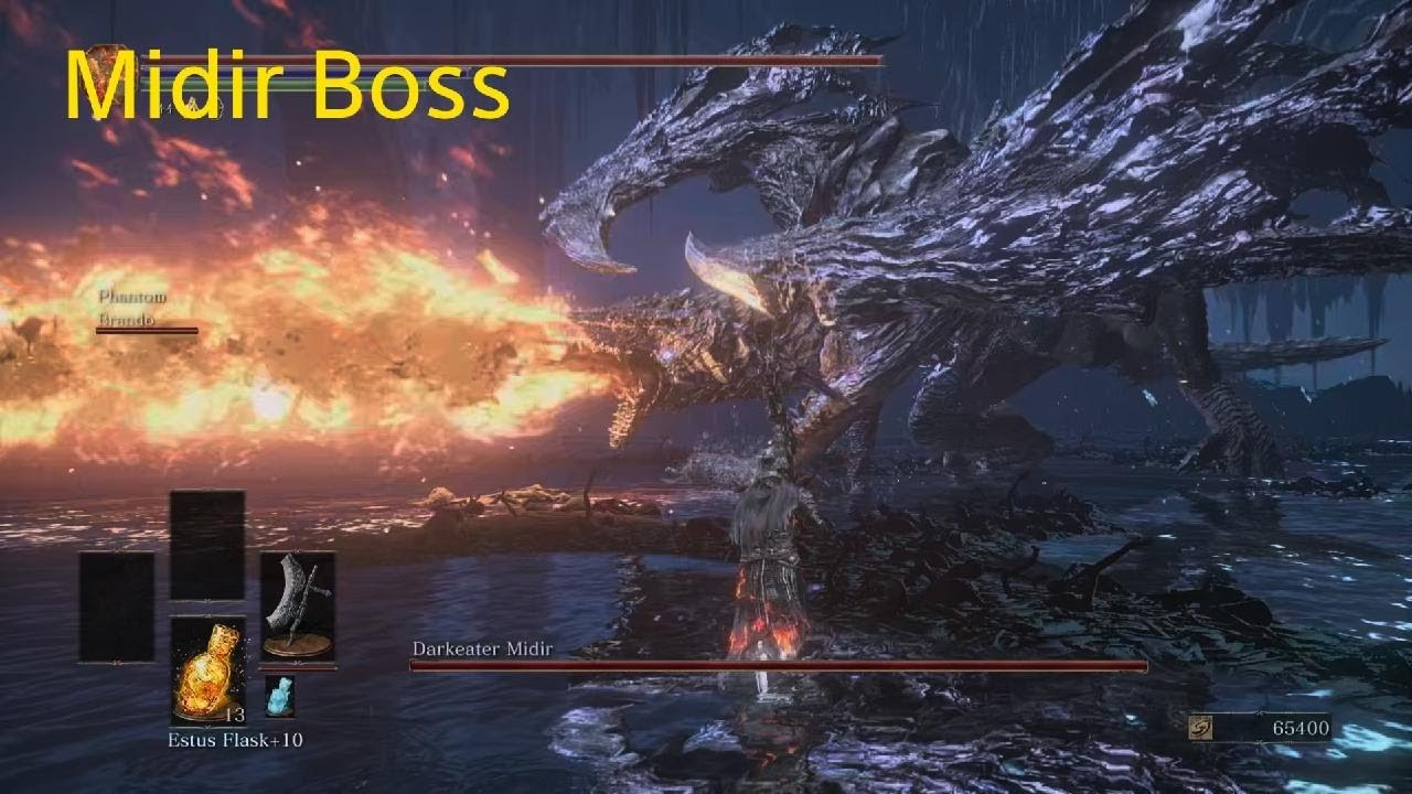 DARK SOULS III_ Midir Boss fight coop - YouTube