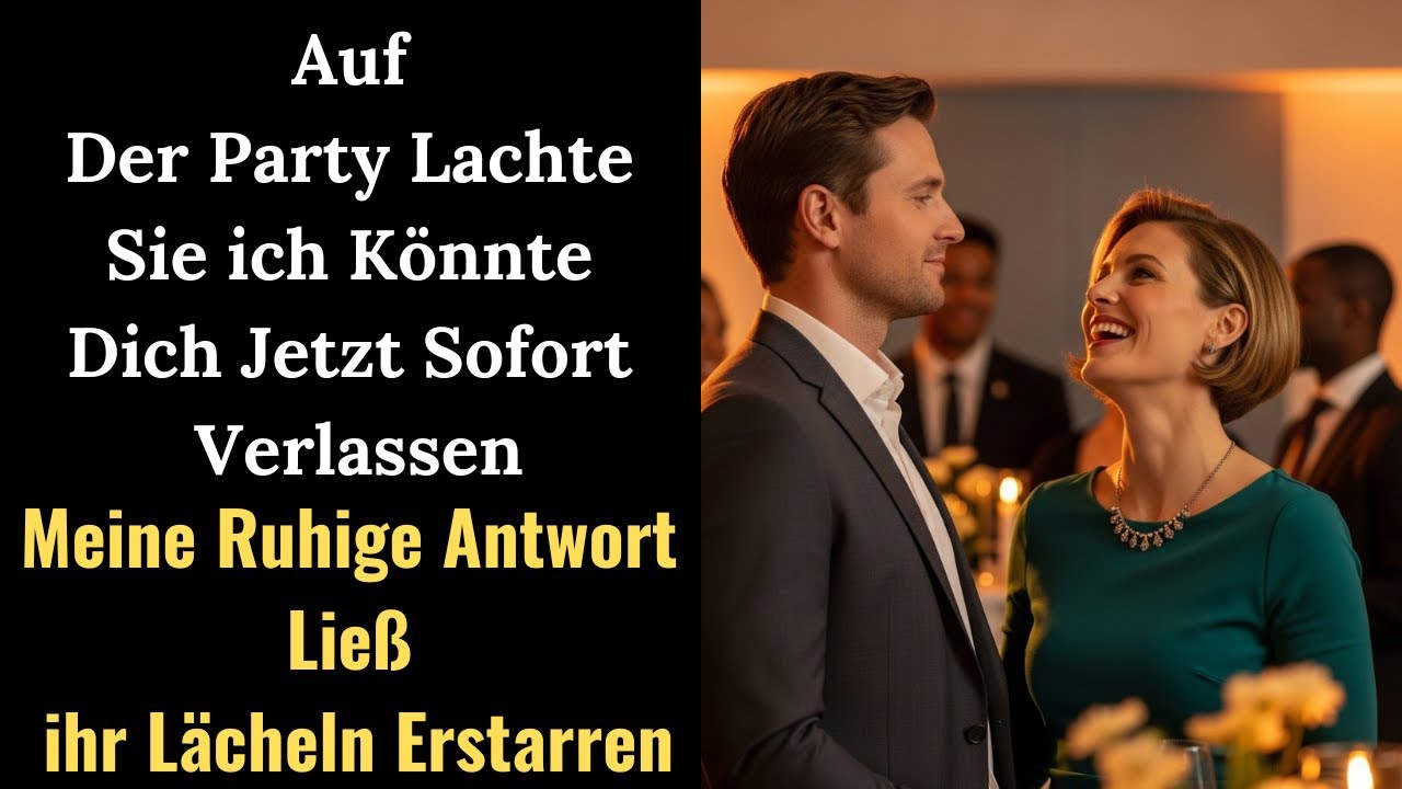 Auf der Party lachte sie: „Ich könnte dich jetzt sofort verlassen ...
