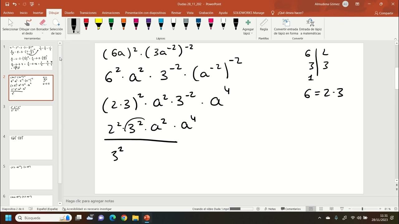 Operaciones combinadas con potencias - 2 - YouTube