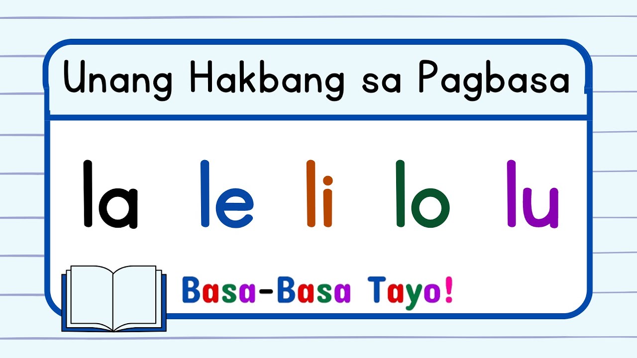 la le li lo lu | Pagbasa ng mga Pantig | Tagalog Reading | Basa-Basa ...