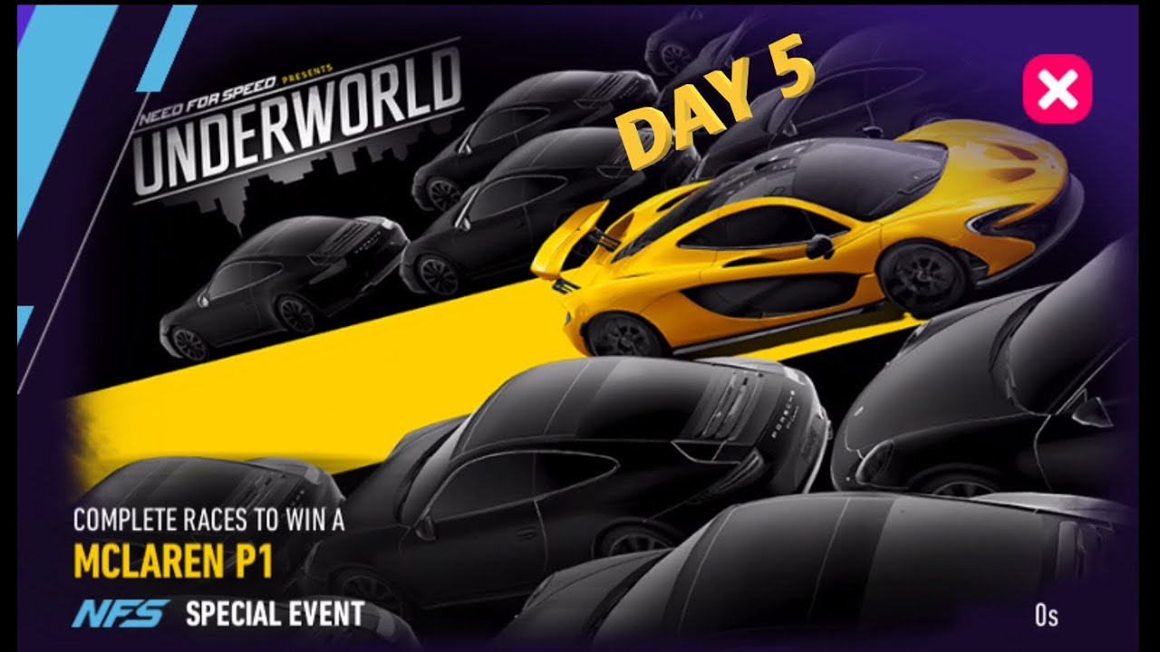 NFS No Limits | NFSNL | Walk-through: Underworld | MCLAREN P1 | 0 gold ...
