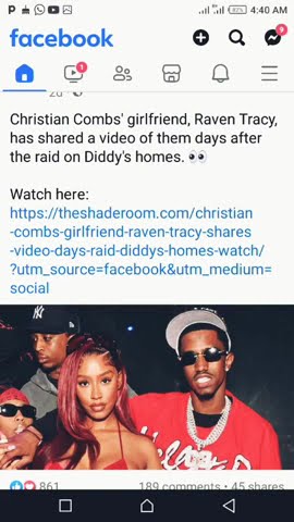 Christian Combs girl friend Raven have shared a video of them days ...