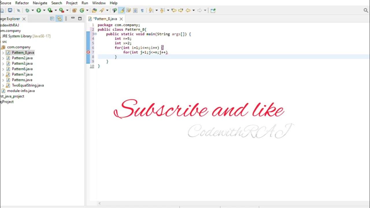 Java Pattern_8 - YouTube