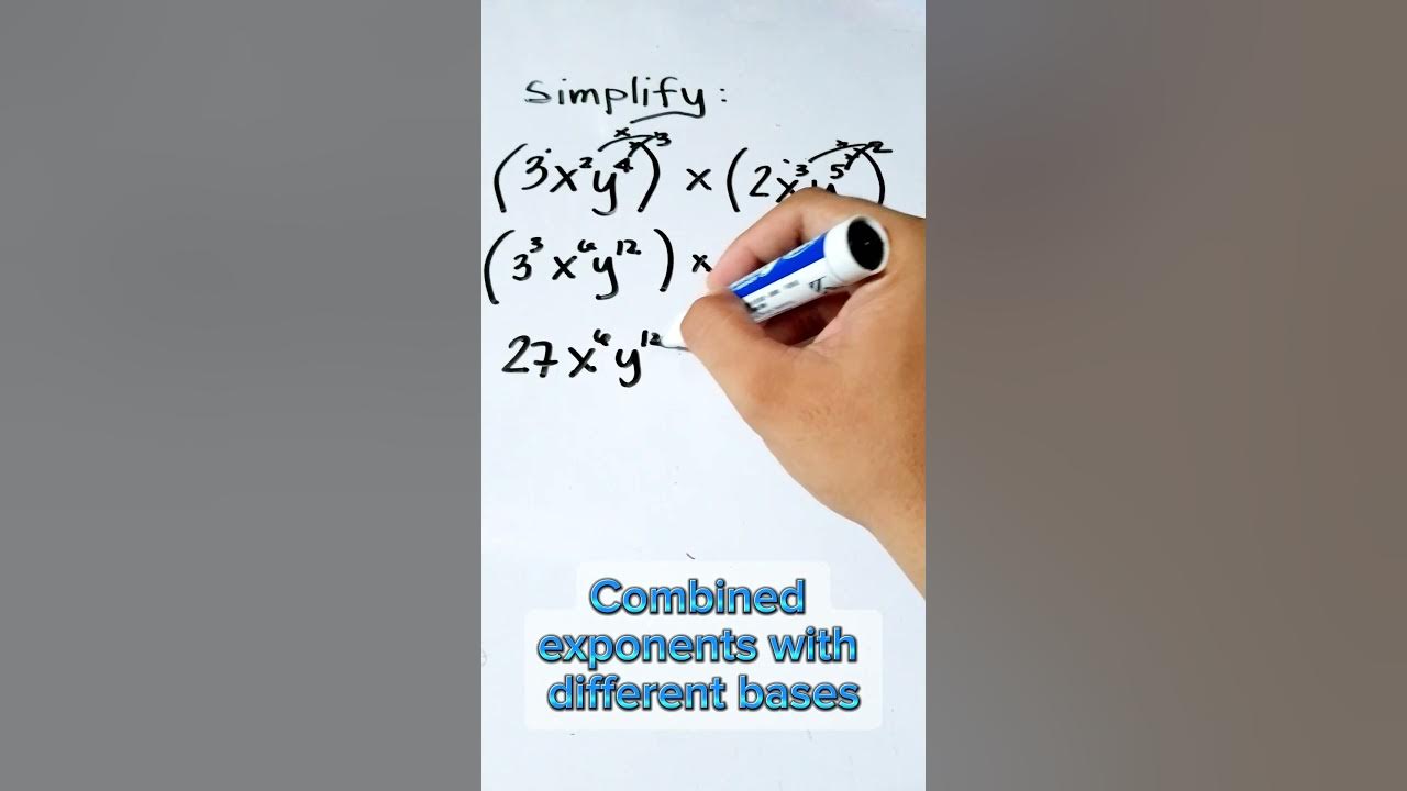 How to simplify the given combined exponents with different bases🫡# ...