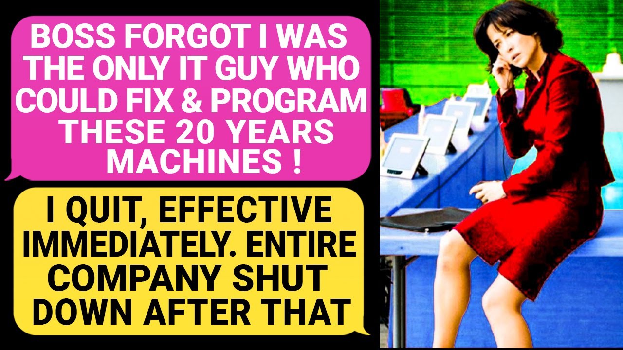 Boss Forgot I Am Only IT Guy Who Can FIX & PROGRAM these Machines. I ...