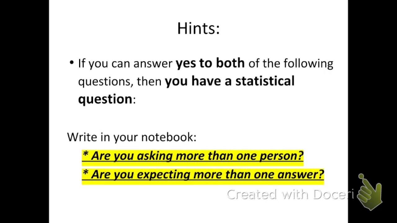 statistical question - YouTube
