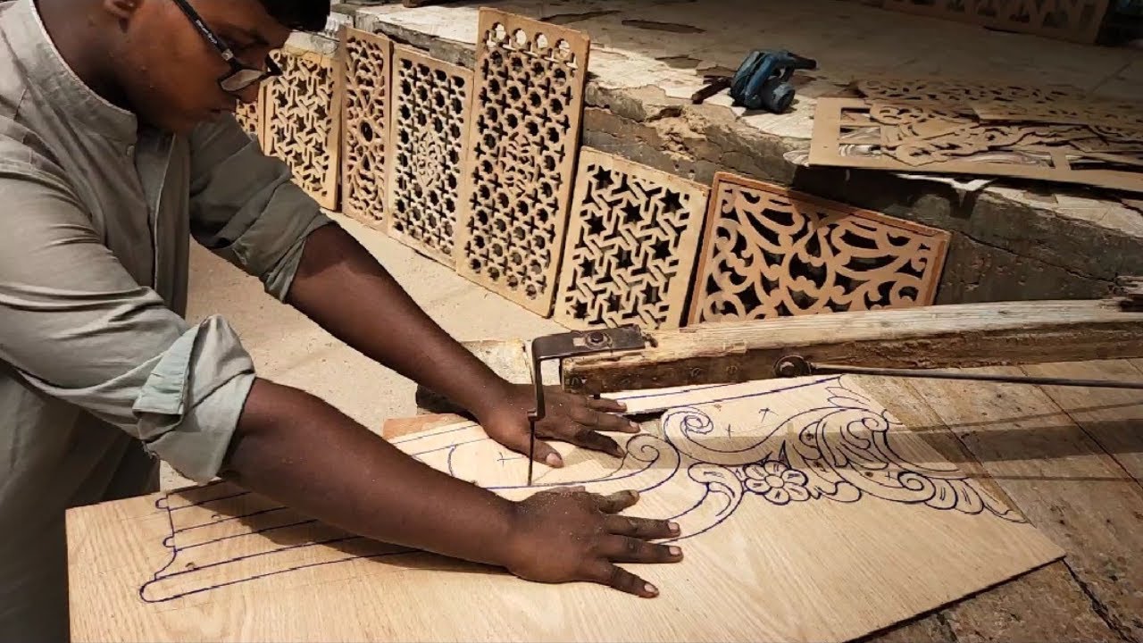 Making Wood Design With Jigsaw Machine | Wood Art Designing | Jig Saw ...