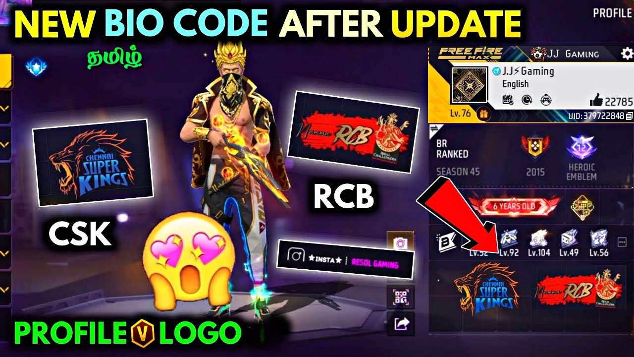 Free Fire Stylish Bio Codes for Pro Players! 🎮 Tamil - YouTube