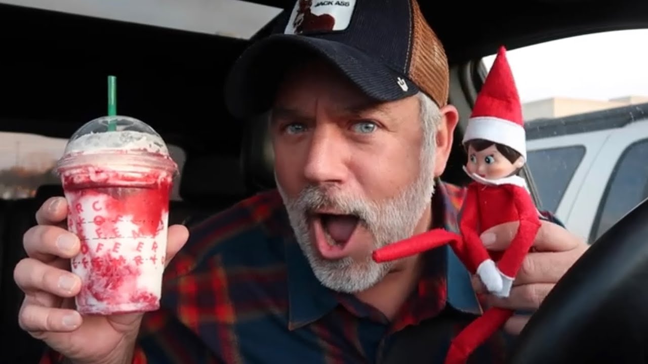 TRYING STARBUCKS ELF ON THE SHELF FRAPPUCCINO! - YouTube