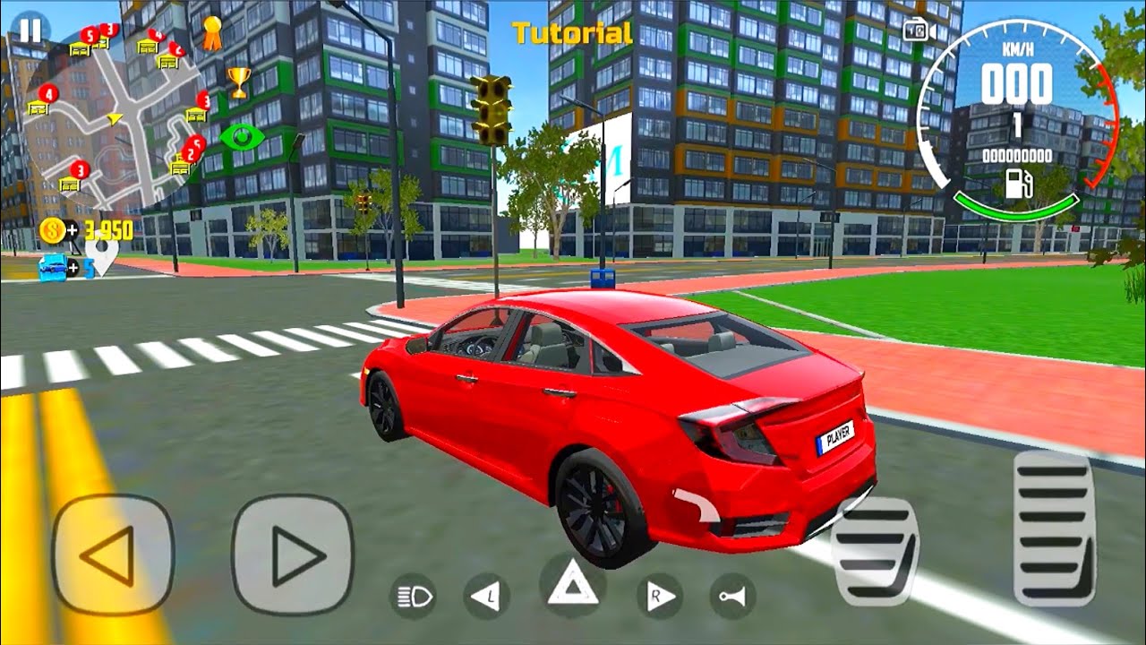 City Car Driving Sim - Honda Civic Car 2018 - Android Game Play - YouTube