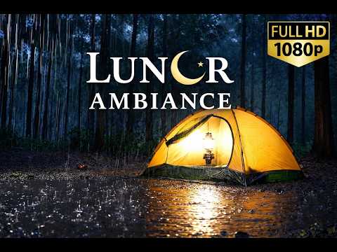 ⛺🌧️ Rainy Night Camping Tent Ambience ⛺🌧️ | Relaxing Rain Sounds | 8 HOURS