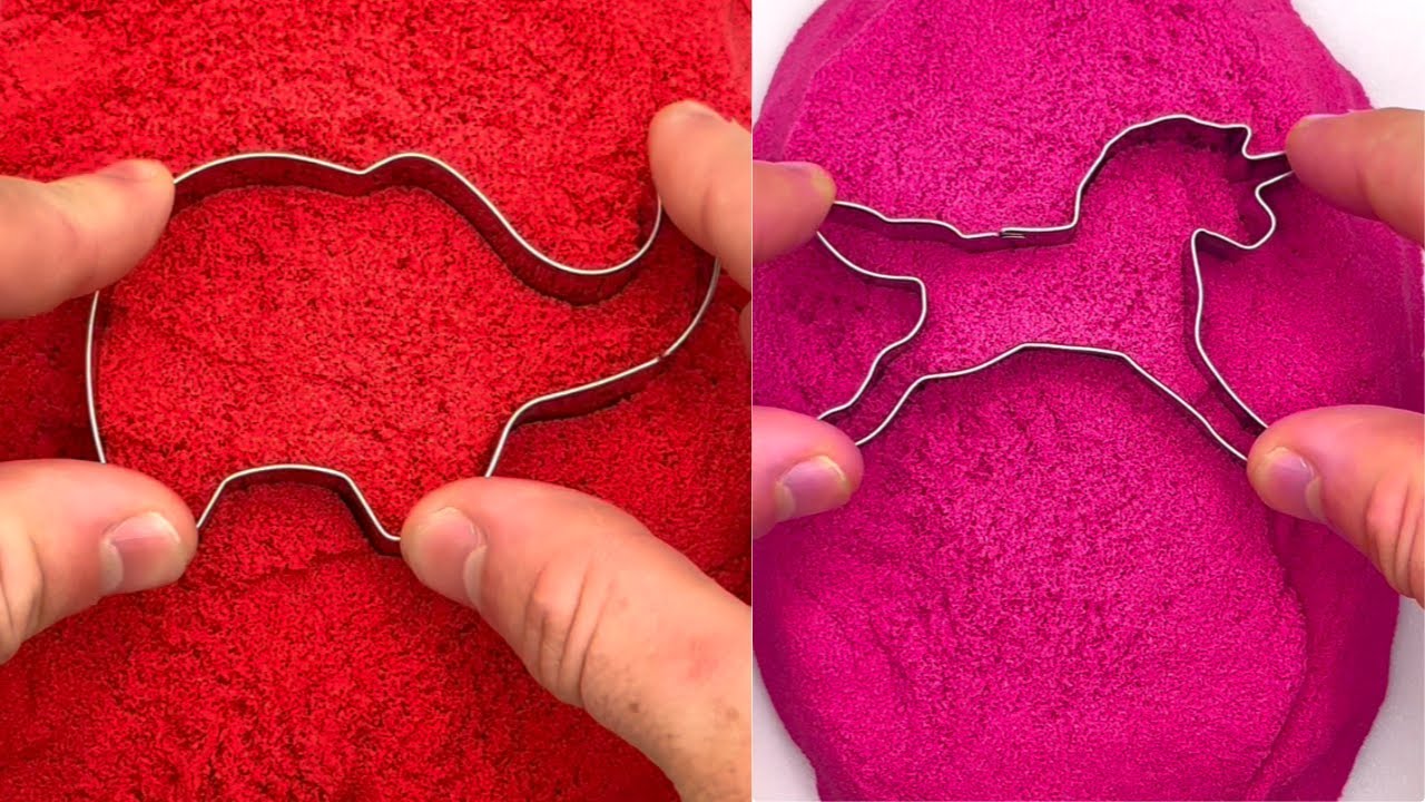 Best of Kinetic Sand Shape Cutting Compilation - YouTube