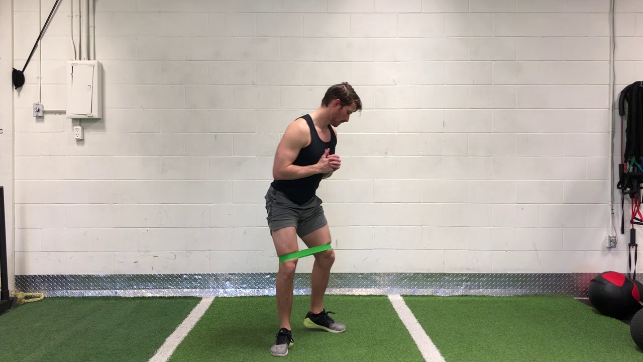 Mini Band Static Squat with Adduction - YouTube