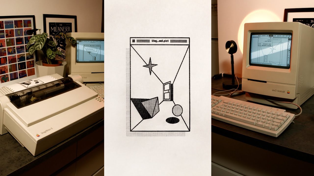 Apple ImageWriter II printing - YouTube