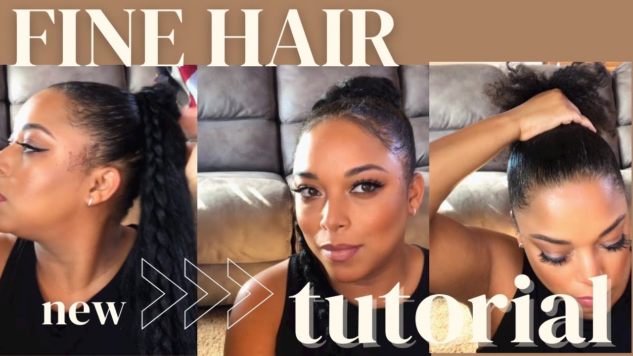 QUICK & EASY Faux Ponytail for FINE THIN HAIR | MelissaQ - YouTube